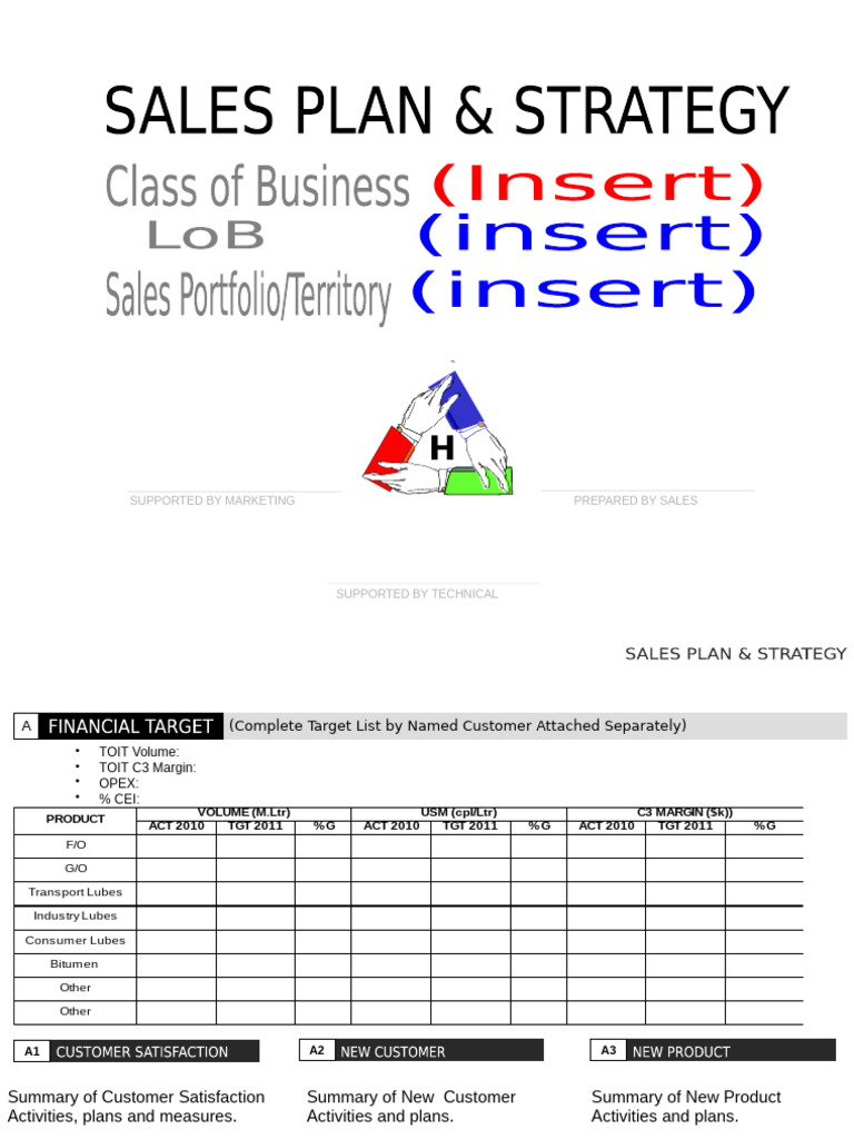 Sales Plan Strategy Template | PDF