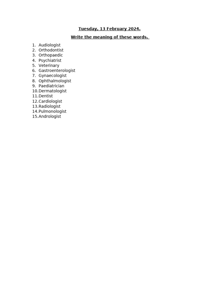 Spelling Words Week 6 | PDF