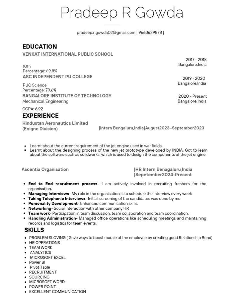 Pradeep Resume PDF | PDF | Computing