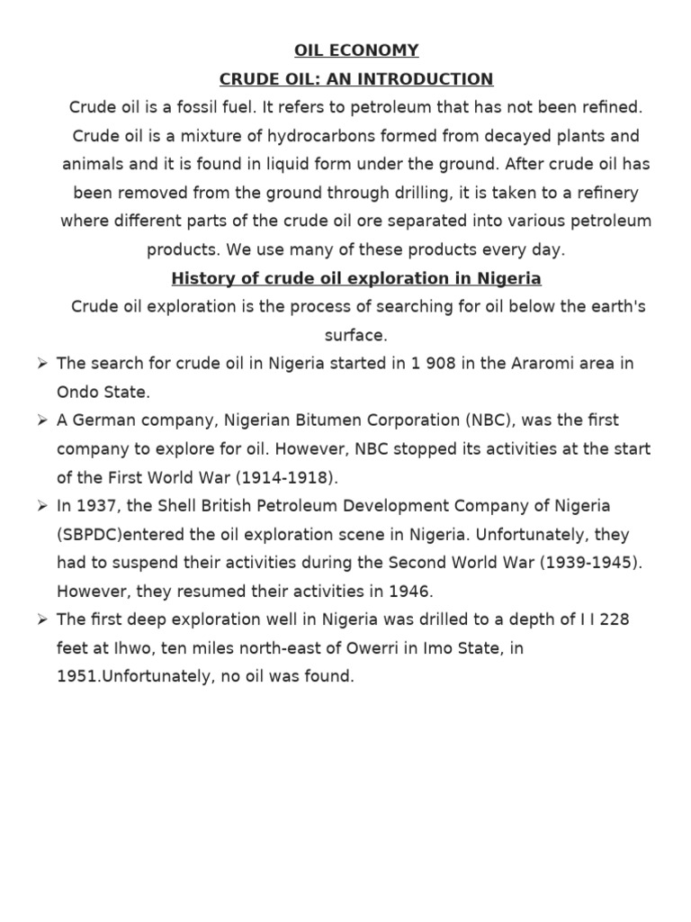Oil Economy | PDF