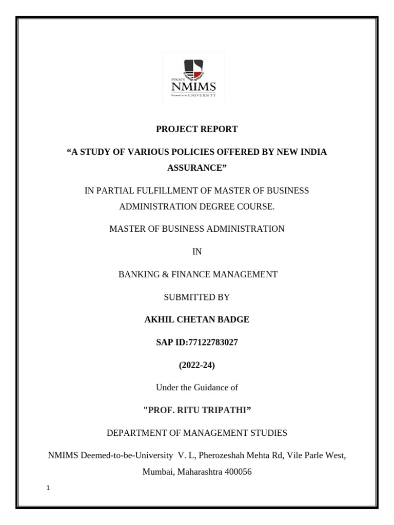 Project Report | PDF | Insurance | Methodology Project Report | PDF | Insurance | Methodology
