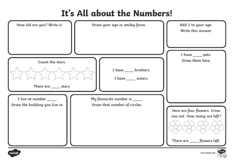 Its All About The Numbers - Activity Sheet | PDF