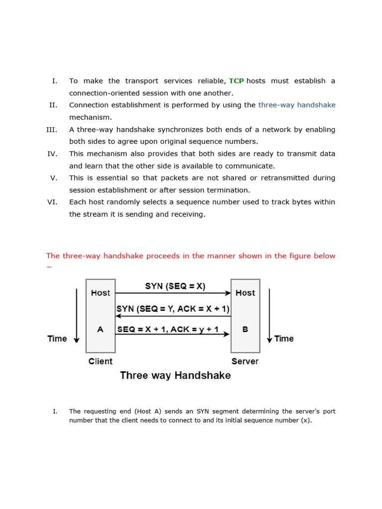 TCP Connection Est-3way | PDF