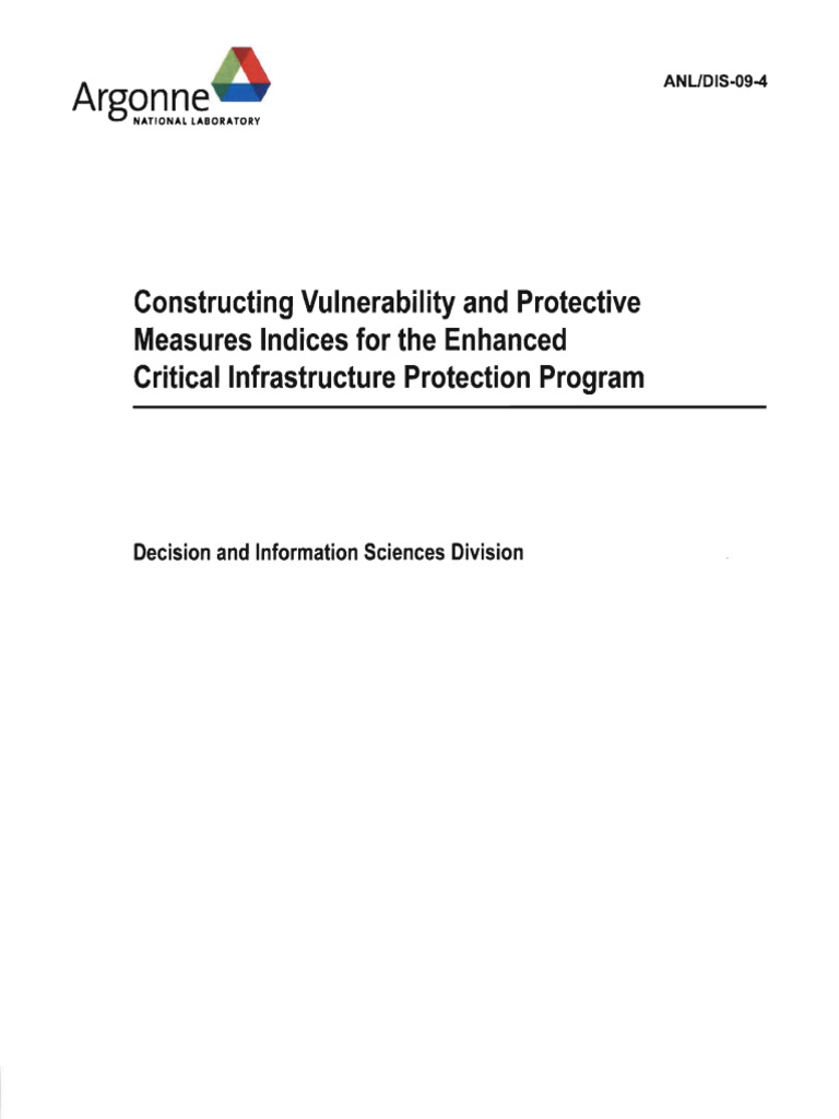 Argonne National Laboratory's Protocol For Identifying Vulnerability ...