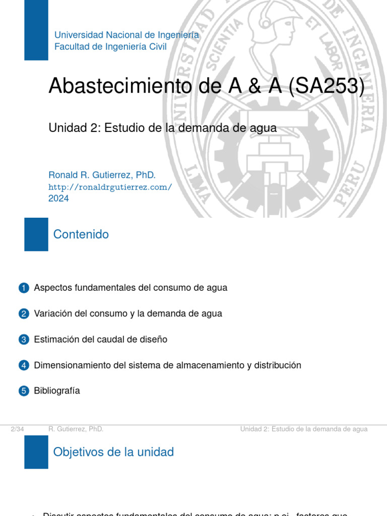 Un2 Water Demand AAA20241 Handout 2share | PDF | Agua | Reservorio