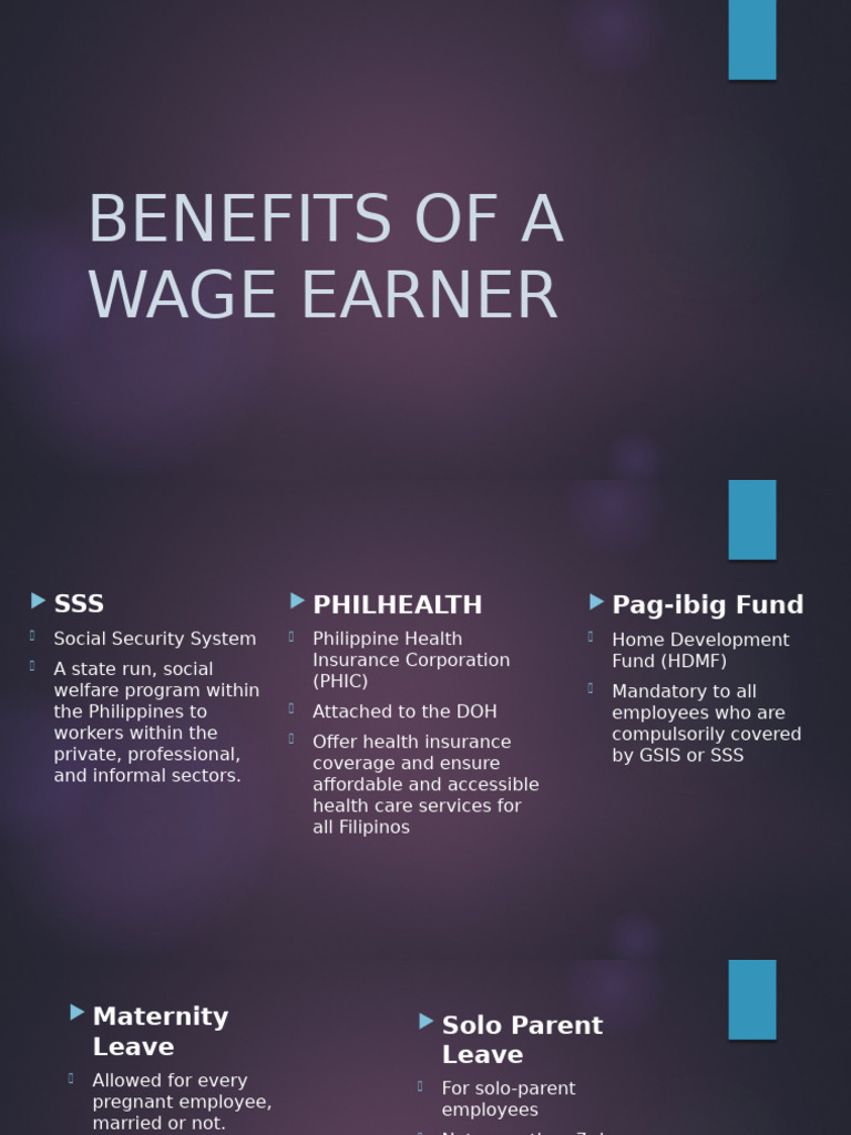 Benefits of A Wage Earner | PDF | Overtime | Employment