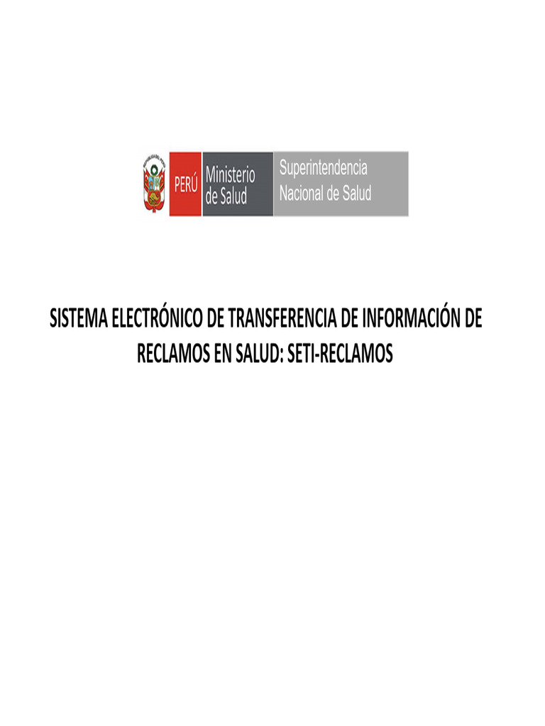 Implementación del SETI-Reclamos en Salud | PDF