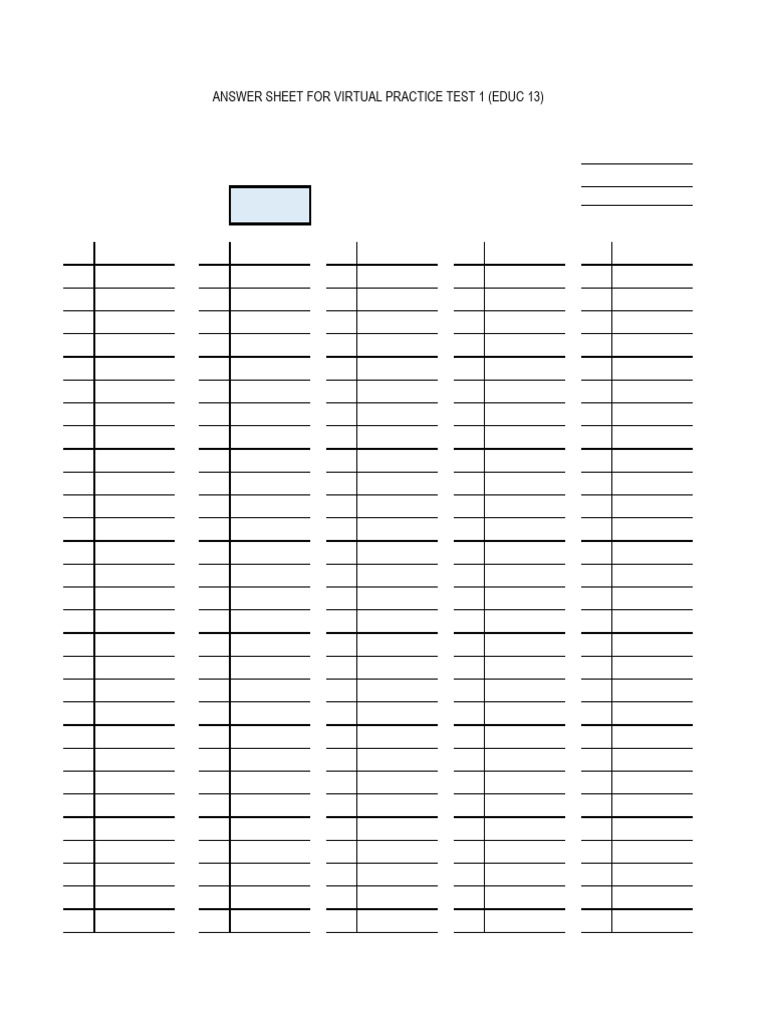 Answer-Sheet 150 PROF-ED | PDF