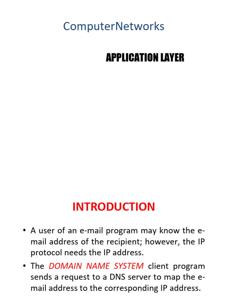 Computernetworks: Application Layer | PDF | Domain Name System | Domain Name