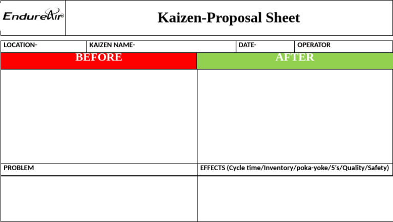 Kaizen PPT Formate | PDF