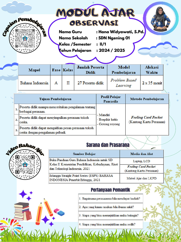 Modul Ajar B. Indonesia BAB I Mengenal Perasaan | PDF