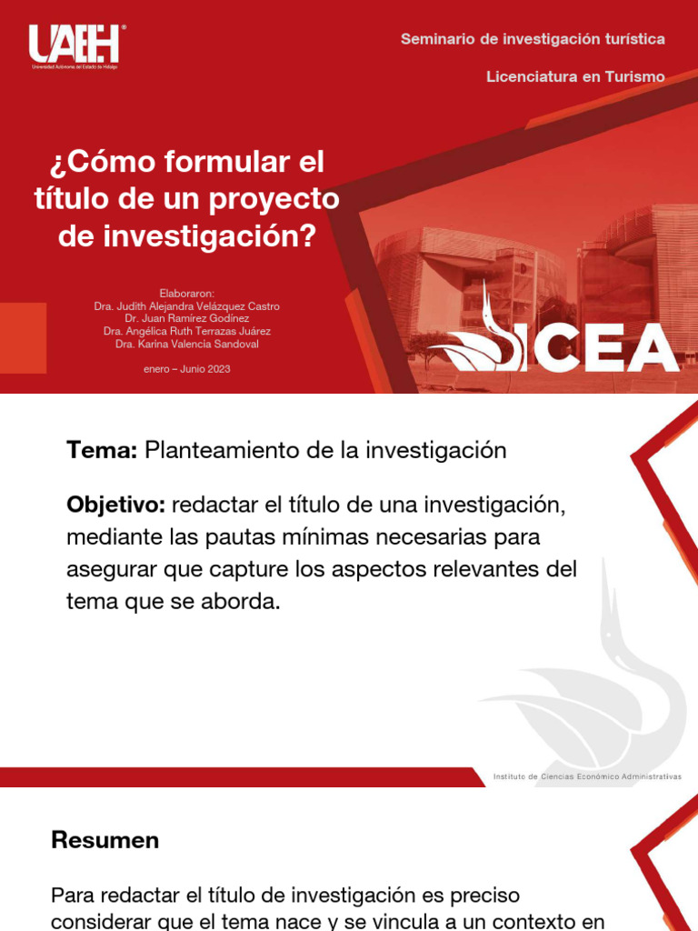 Cómo Formular Un Título de Proyecto? | PDF | Science