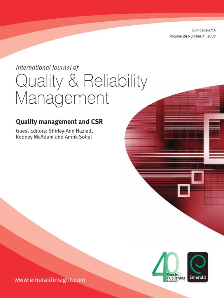 Quality & Reliability Management | PDF | Corporate Social ...