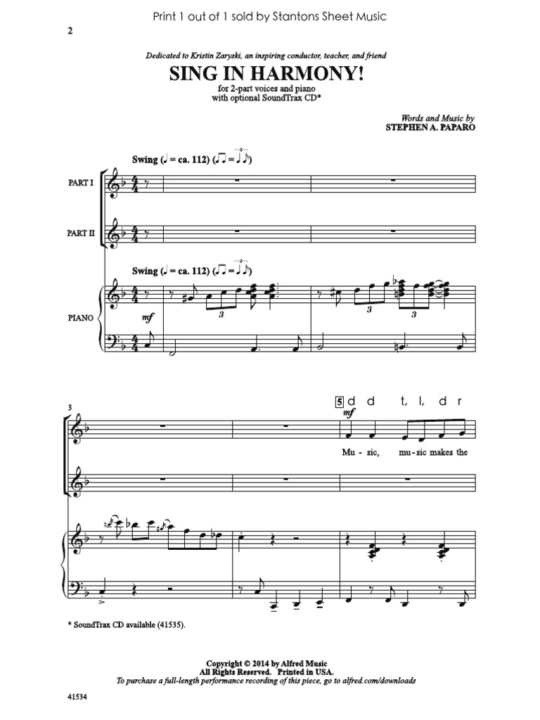 Sing in Harmony 2 | PDF