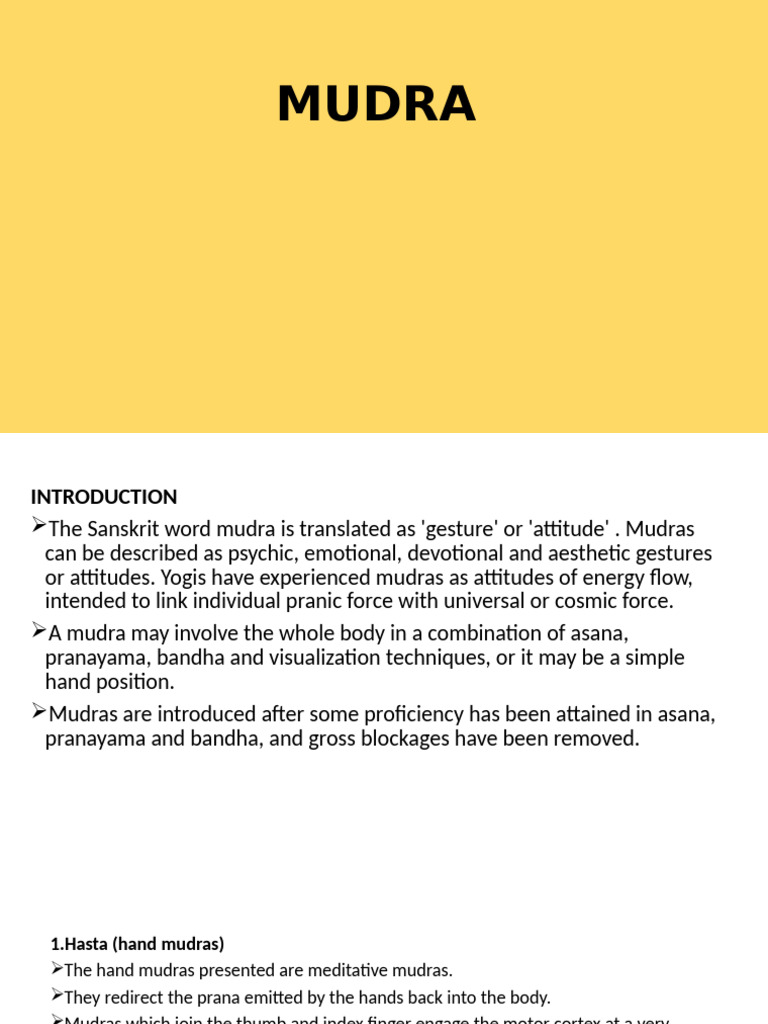 MUDRA | PDF | Yoga
