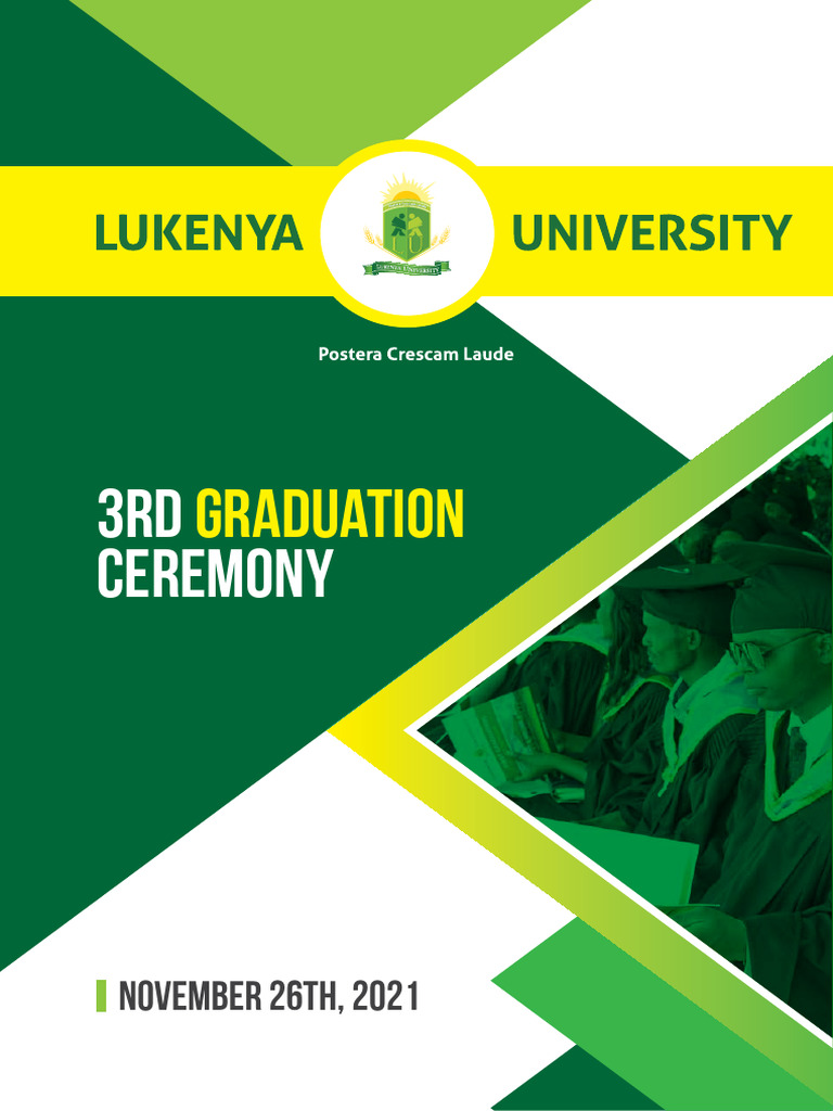 Lukenya University 3rd Graduation Ceremony | PDF | Diploma | Dietitian