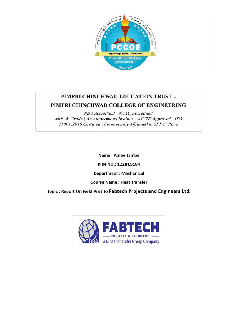 HT Field Visit Report | PDF | Engineering | Nondestructive Testing