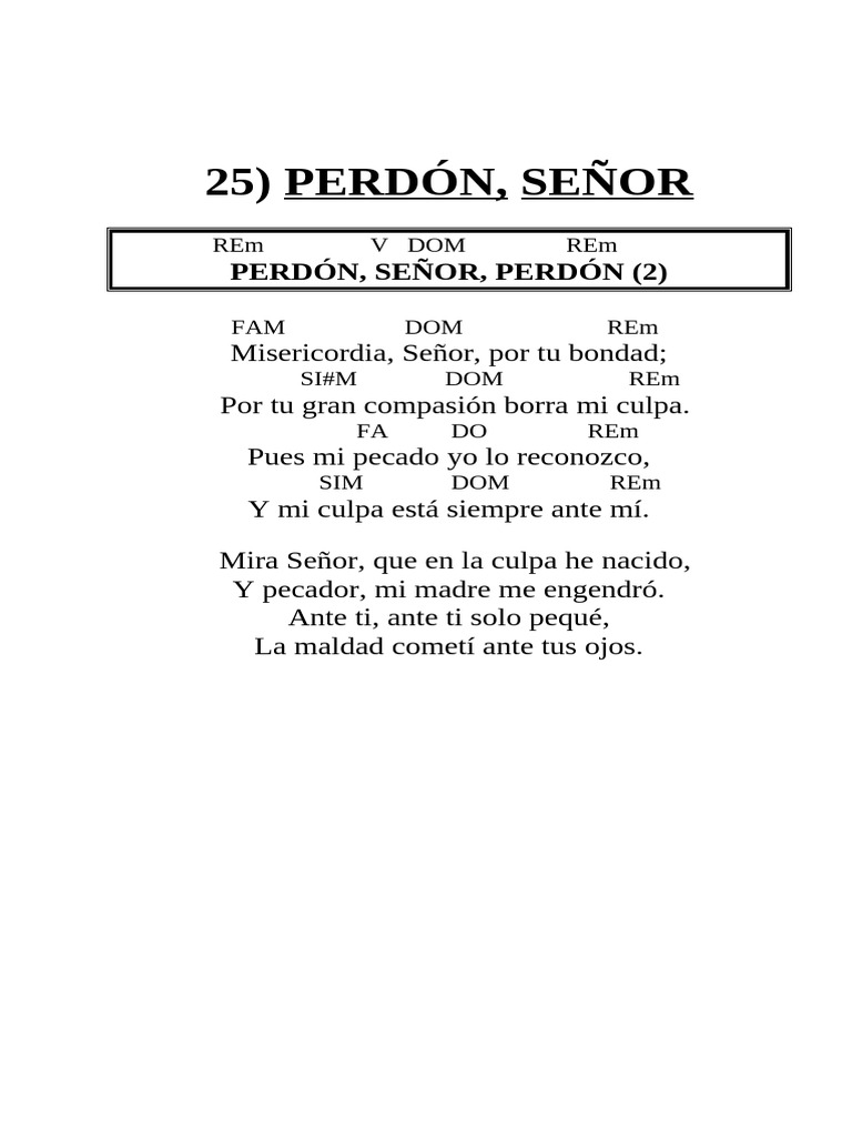 2-Perdon, Señor, Perdon | PDF