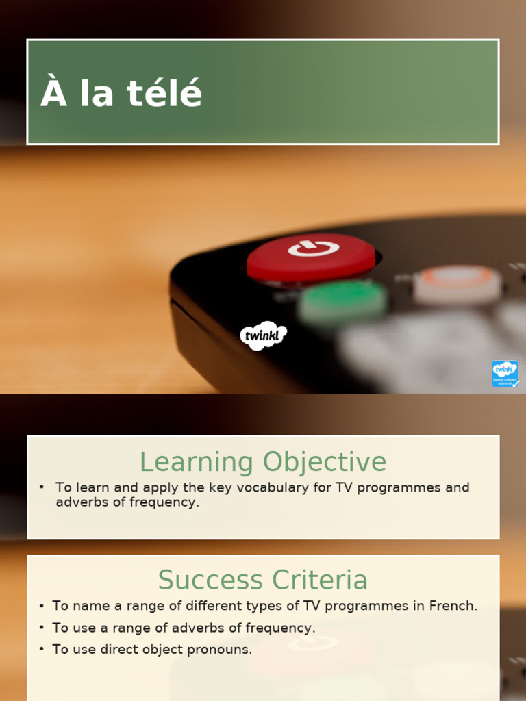 French TV Programs and Adverbs Guide | PDF | Syntax | Grammar