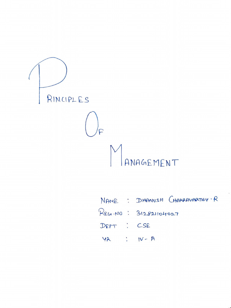Pom Test - Dhanush Chakravarthy | PDF