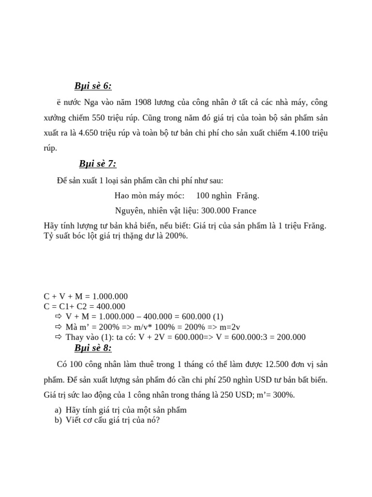 Bai Tap Kinh Te Bo Sung | PDF