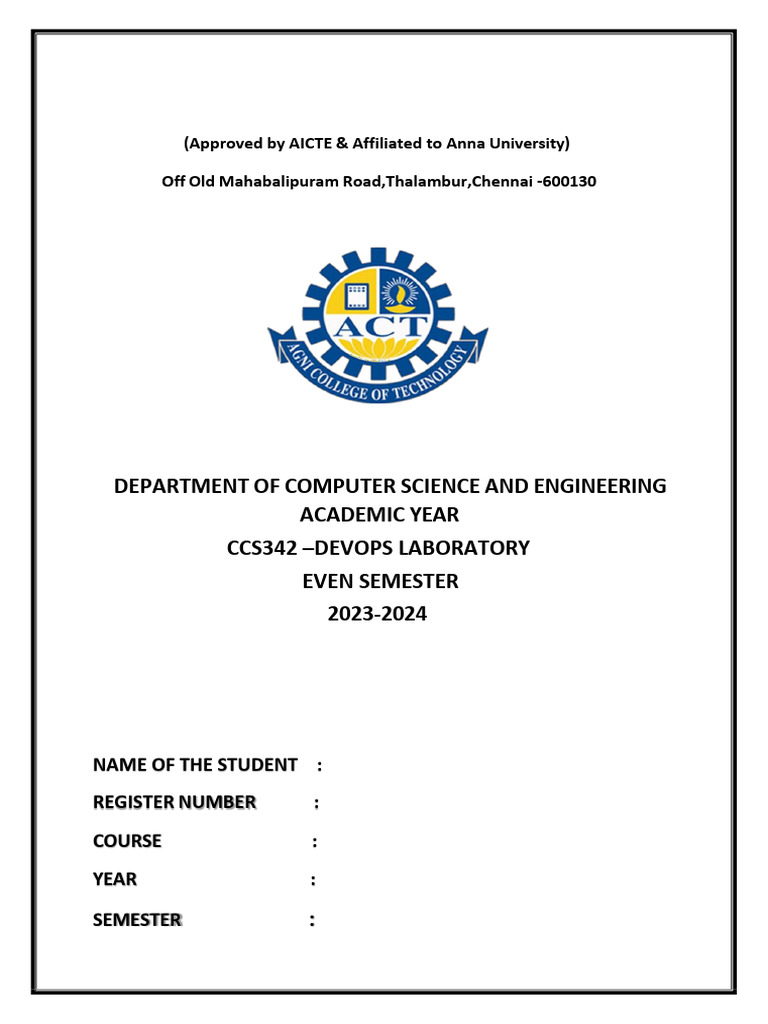 Devops Lab Manual | PDF | Software Engineering | Computing