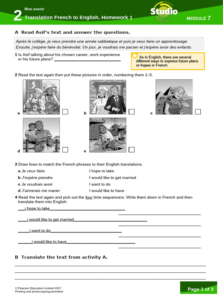 Studiof - Edexcel - M7u2 - Trans - Ws Homework 1 Student | PDF | Language Families | Semantic Units