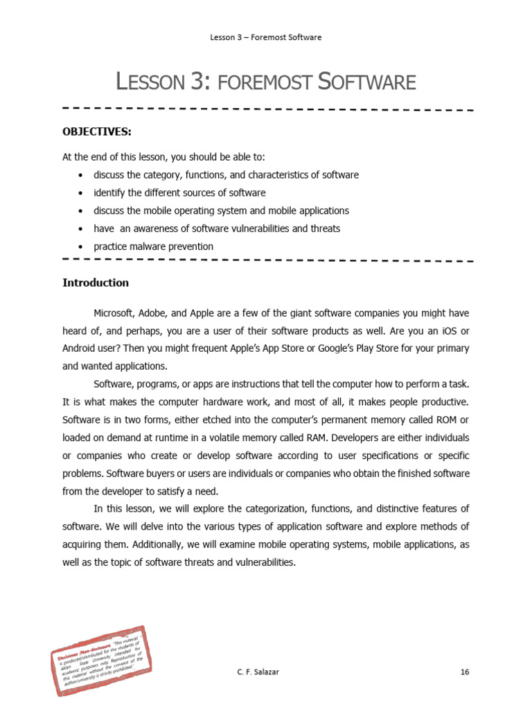 lesson-3 | PDF | Operating System | Mobile App