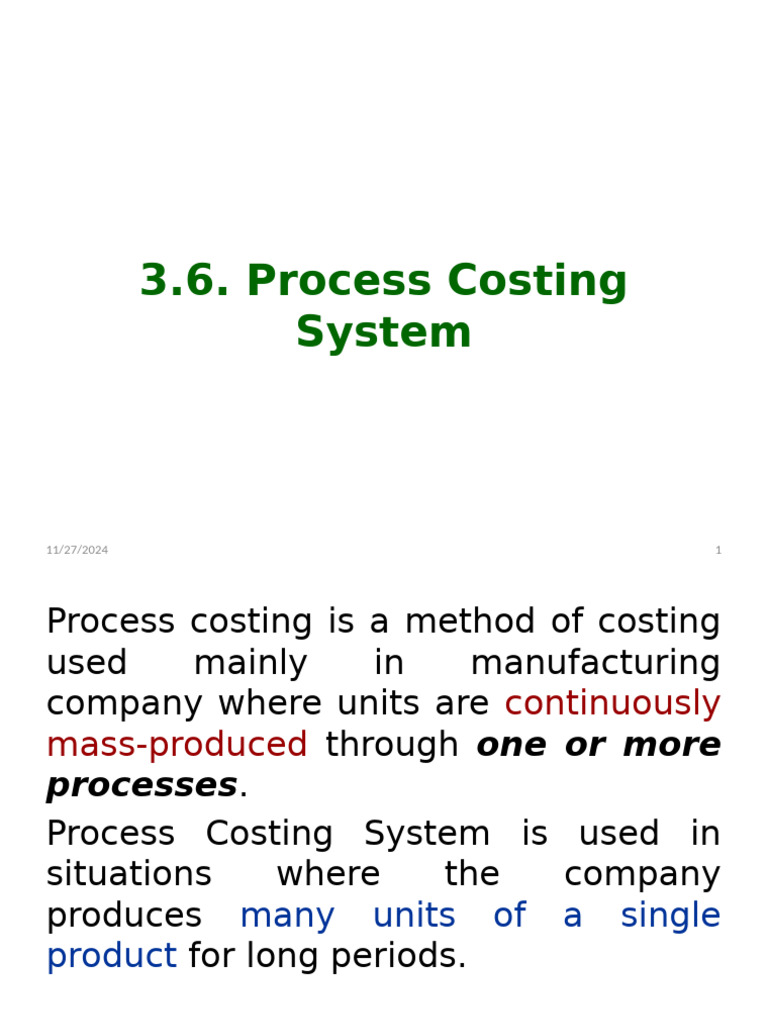 Process Costing | PDF | Inventory | Management Accounting