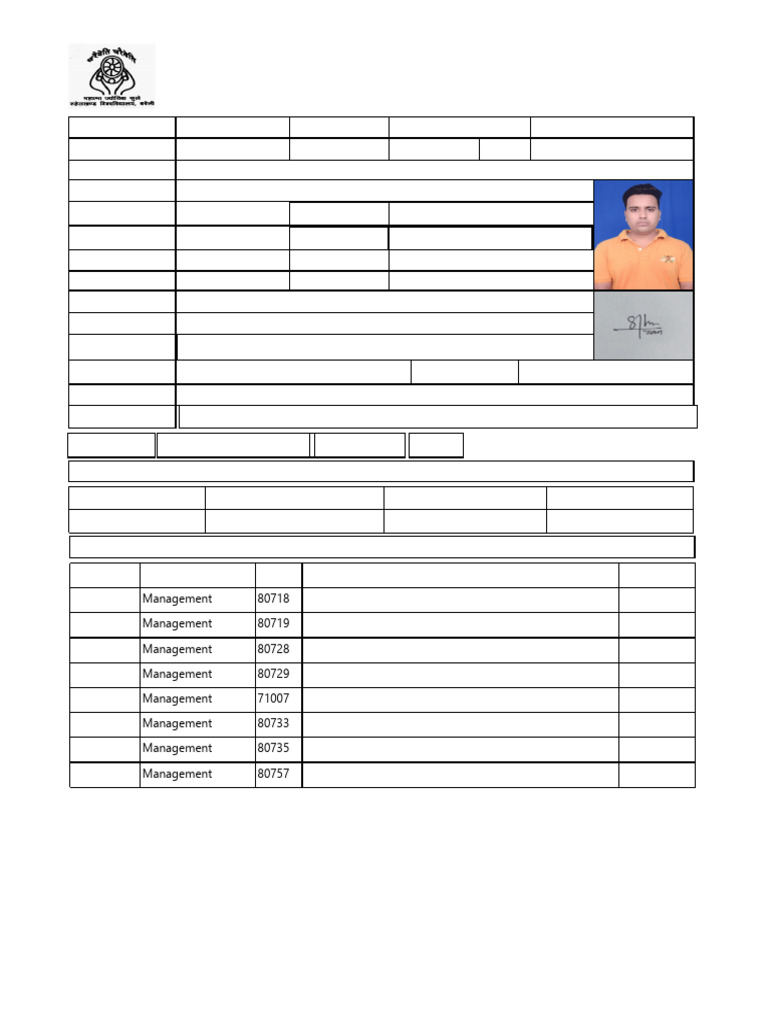 MBA 3rd Sem Examination Form | PDF