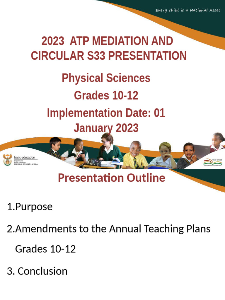 2023 Grades 10-12 - PhysicalSciences ATPs Mediation | PDF | Chemical ...