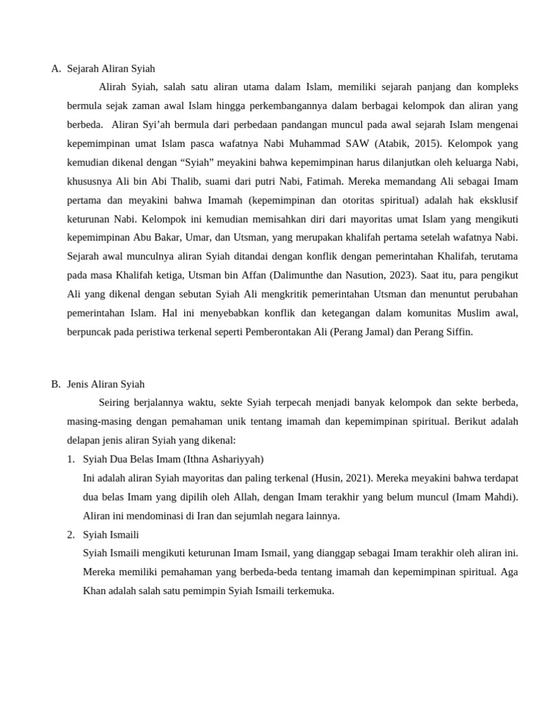 Joki Aliran Syiah | PDF