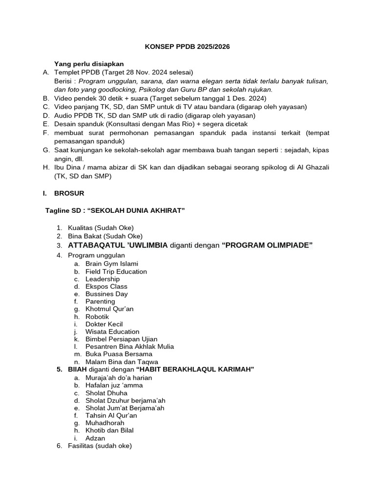 Hasil Rapat PPDB 2025 - 2026 | PDF