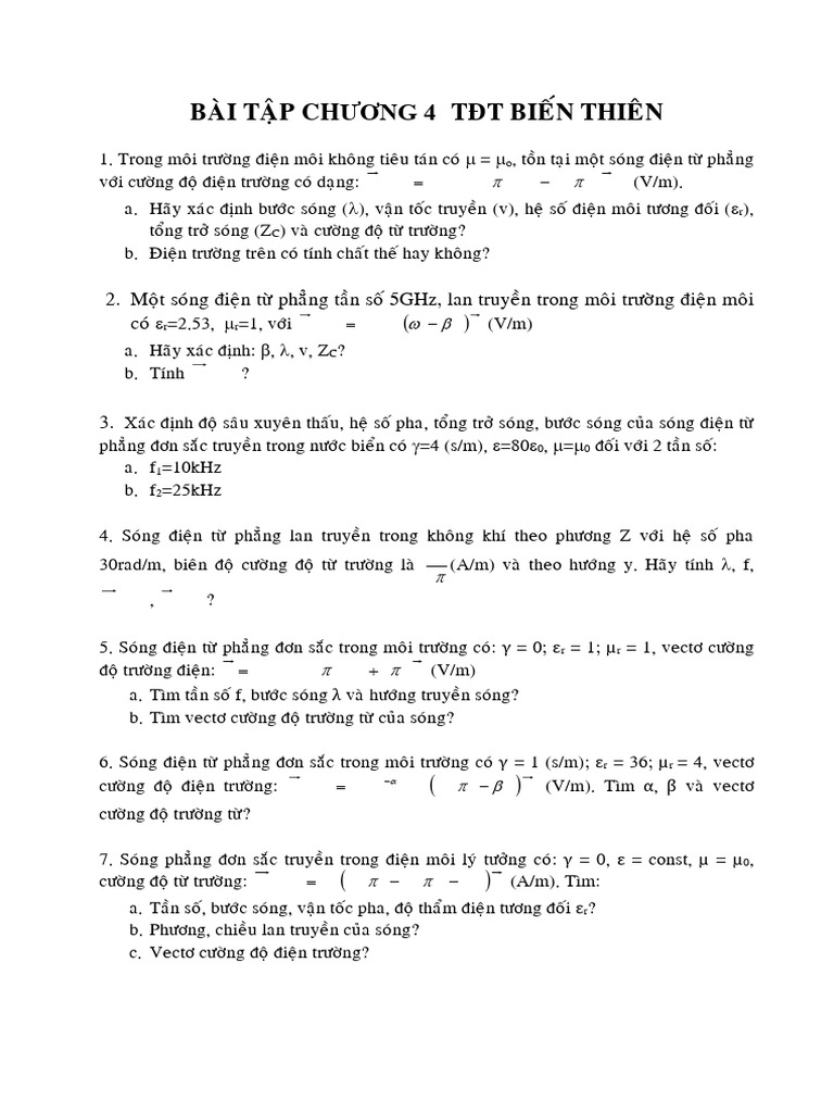 Bai Tap Chuong 4 | PDF