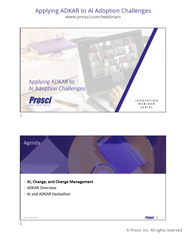 Prosci Applying ADKAR To AI Adoption Challenges Slides 2023 | PDF ...