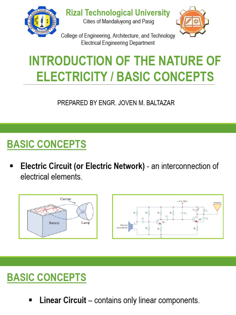 Introduction of Nature of Electricity and Basic | PDF | Voltage ...