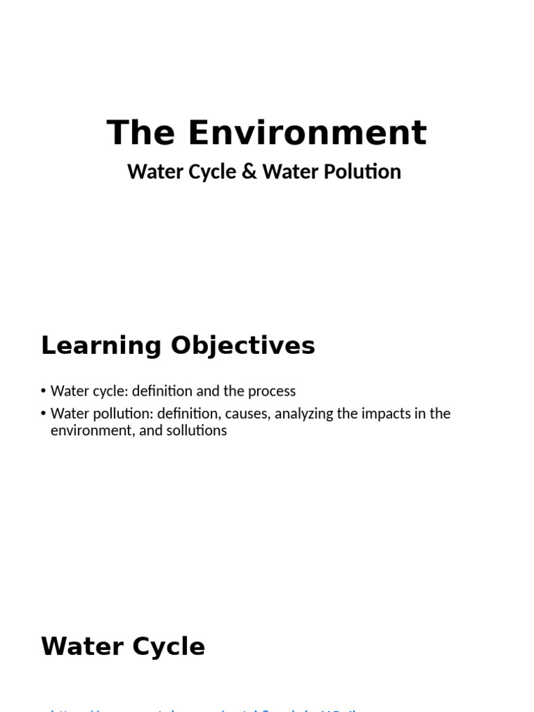Water Cycle & Water Pollution | PDF | Water Pollution | Pollution