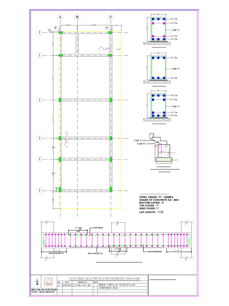 Plinth Beam Layout | PDF | Structural Engineering | Civil Engineering