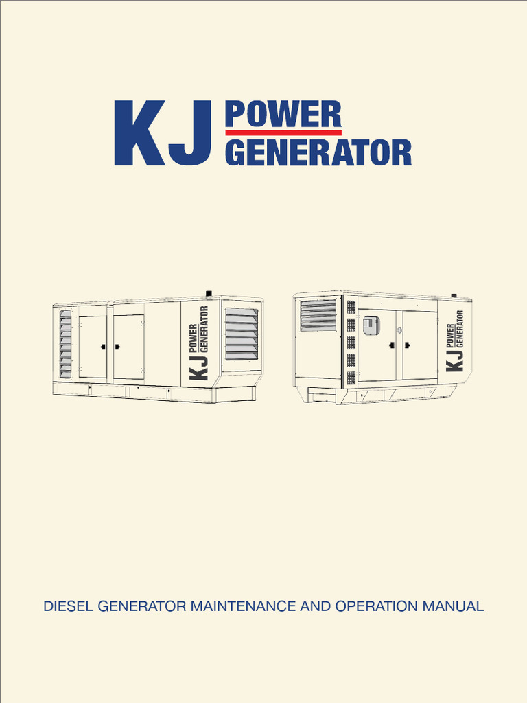 Diesel Generator Operation Manual | PDF | Direct Current | Motor Oil