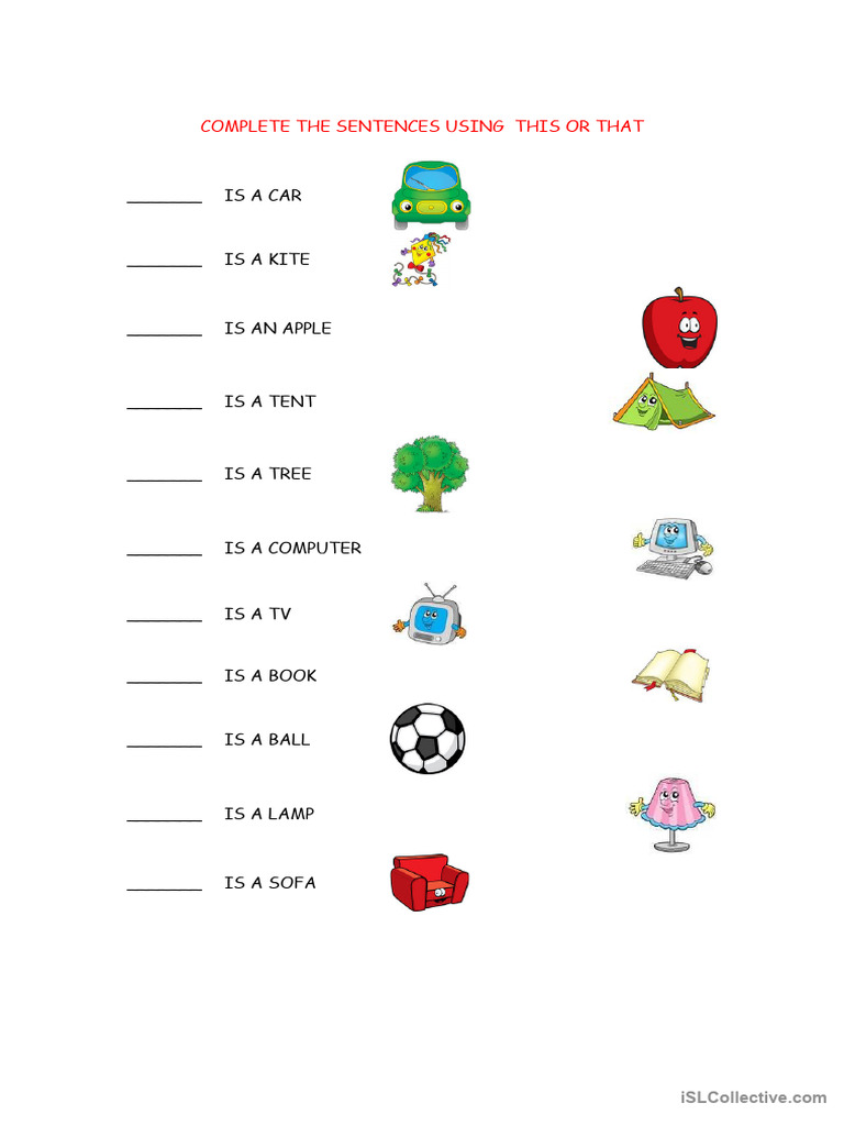 This - That Worksheet | PDF