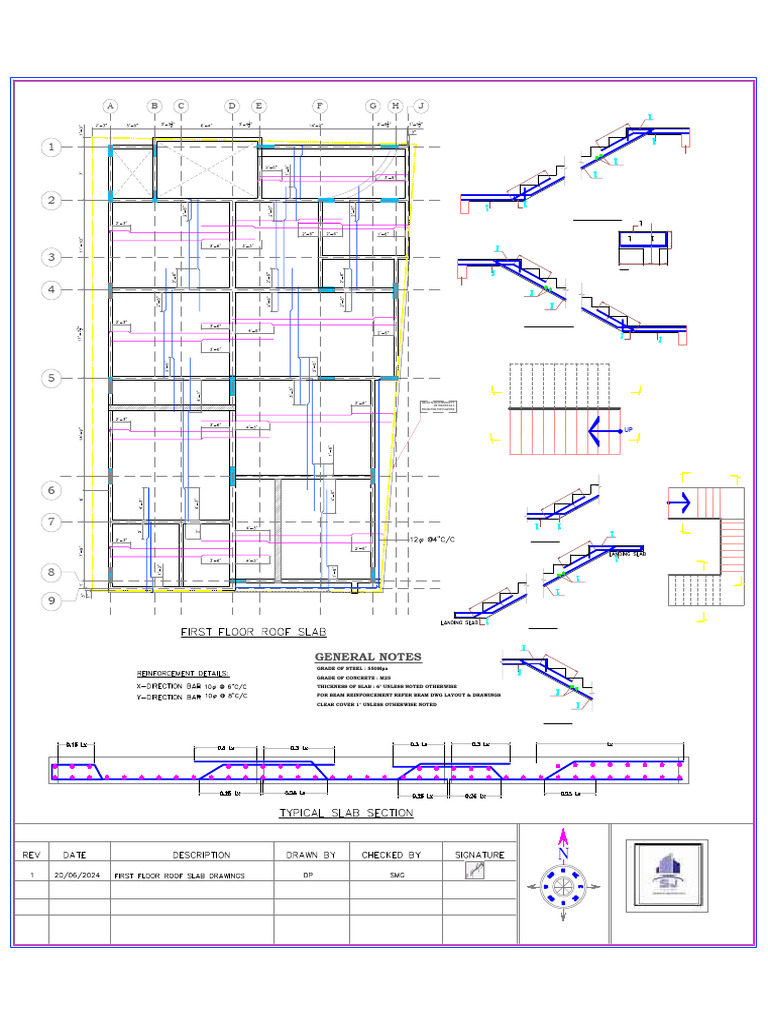 First Floor Roof Slab | PDF | Concrete | Architectural Elements
