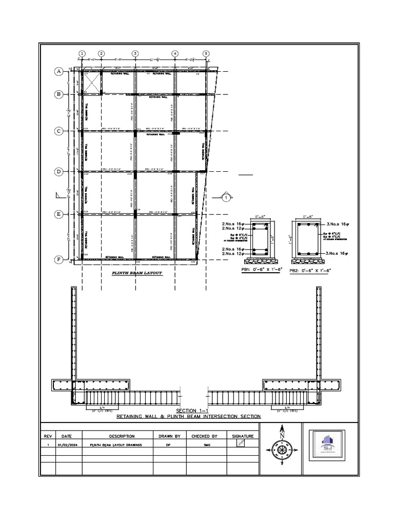 Plinth Beam Drawins | PDF