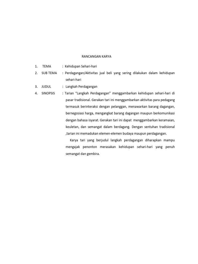 Rancangan Karya | PDF