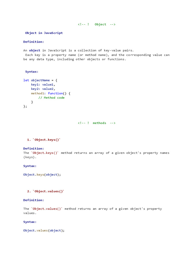 Object | PDF | Java Script | Object (Computer Science) Object | PDF | Java Script | Object (Computer Science)
