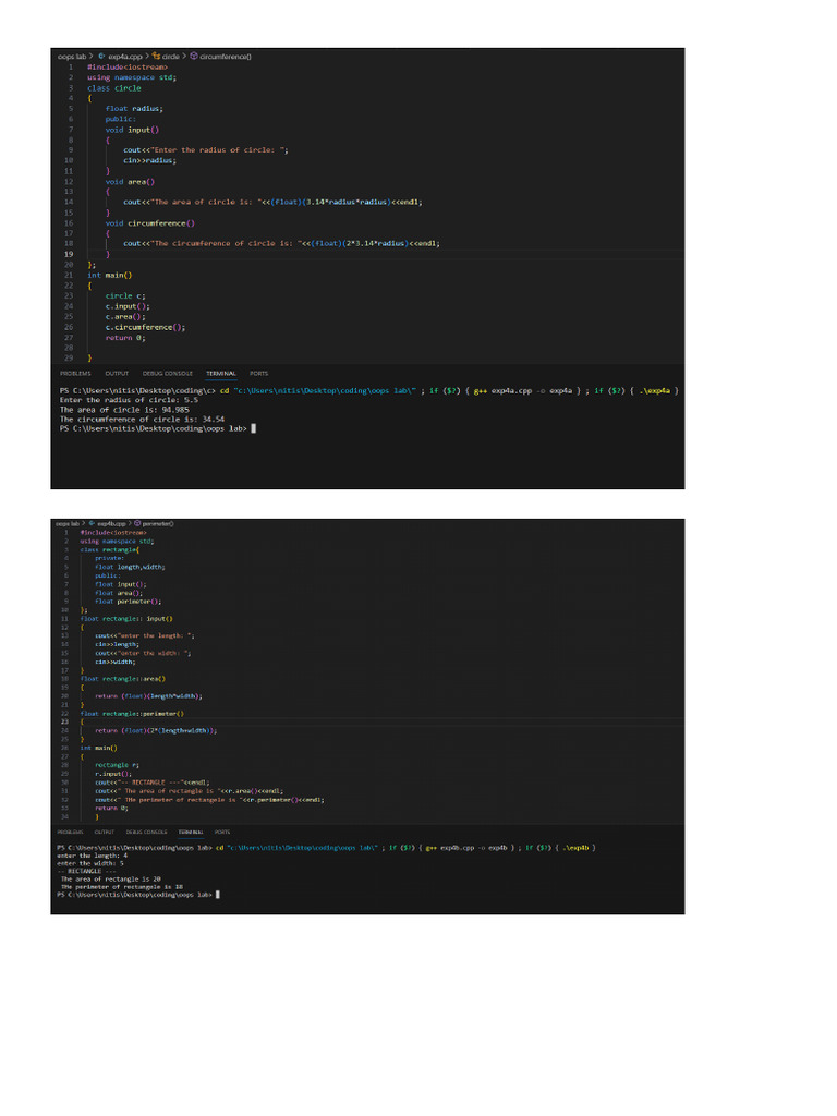 Exp4 C Class Programming Pdf