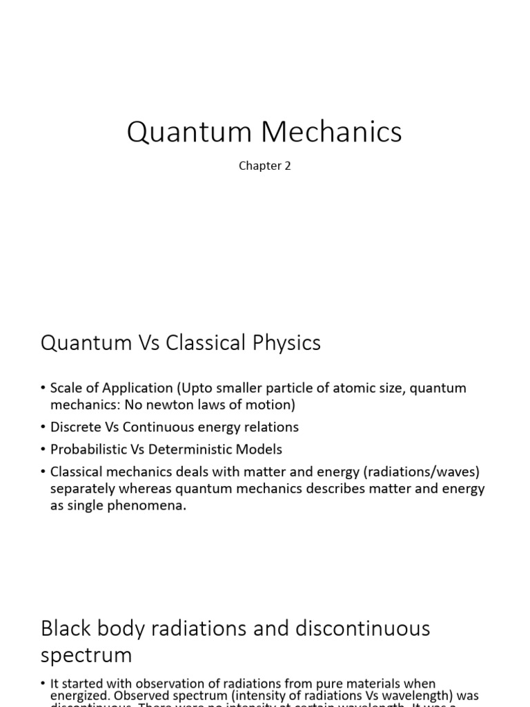 Session 2 - Quantum Mechanics | PDF | Emission Spectrum | Schrödinger Equation