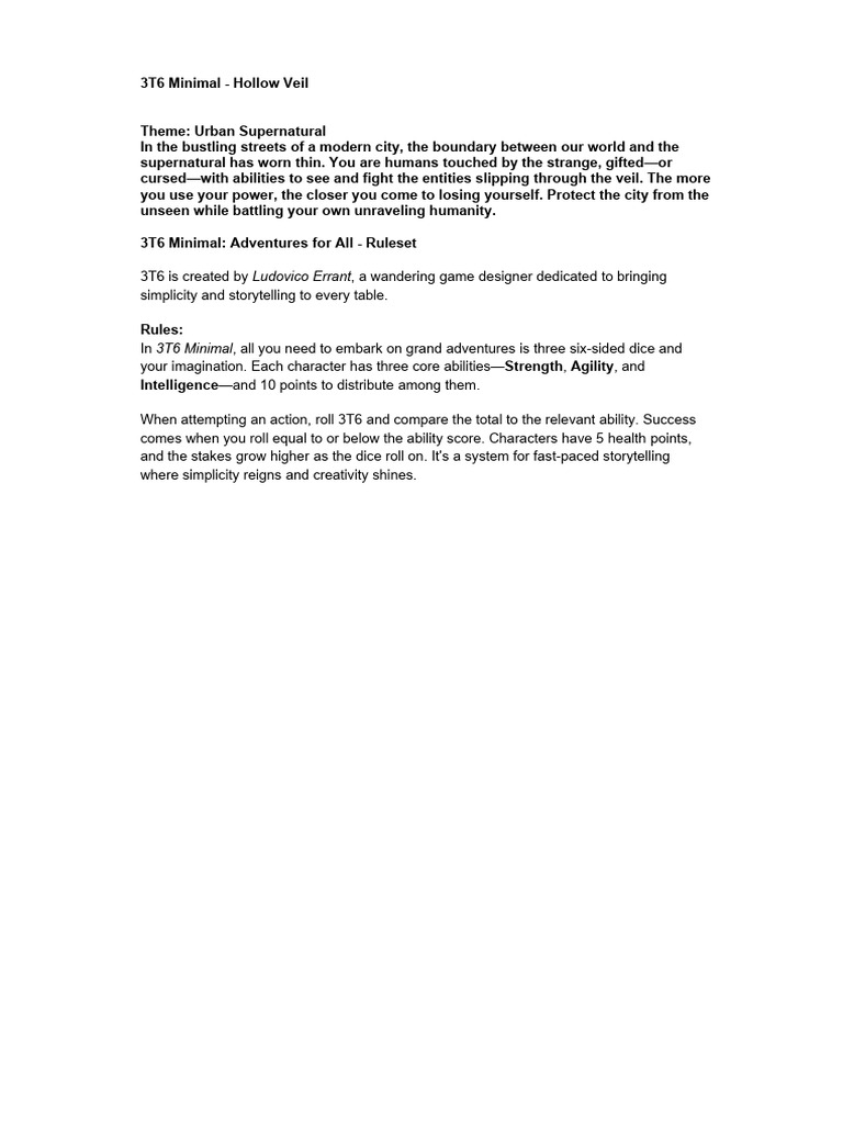 3T6 Minimal - Hollow Veil | PDF