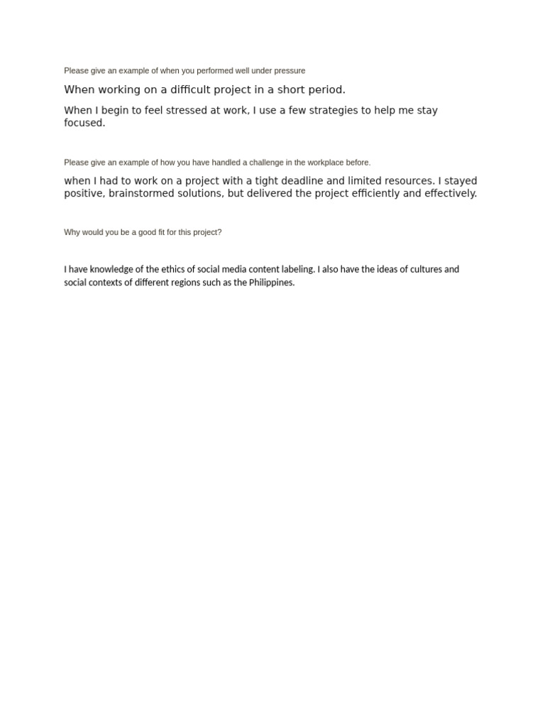 Appen Questions | PDF