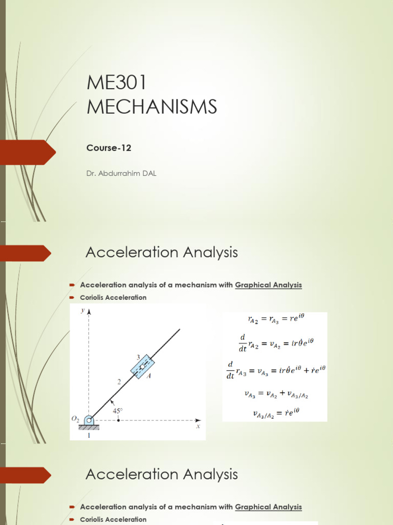 Mech Week 12 241106 143923 | PDF | Acceleration | Velocity