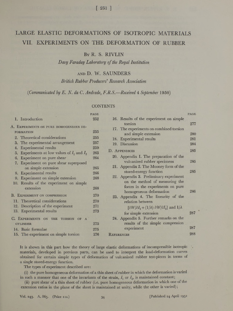 Experiments on Rubber Deformation | PDF | Elasticity (Physics ...